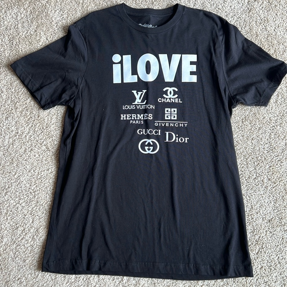 New I Love Designer Brands Inspired Tee Shirt Top Uni… - Gem
